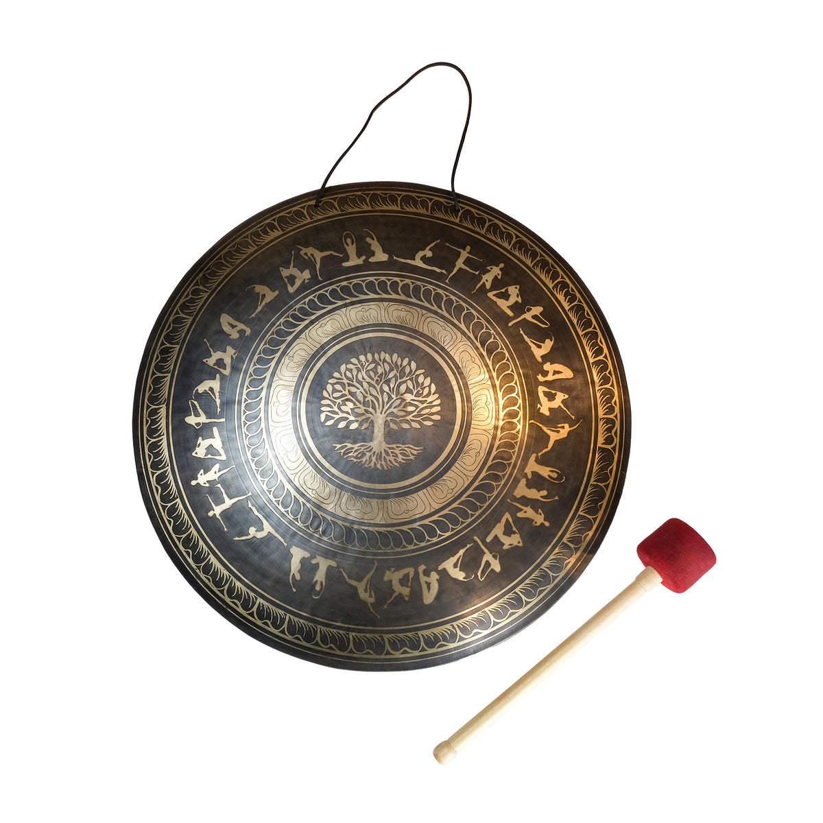 Large Tibetan Tibetan Tree of Life Gong - 57 cm| Evolve Yourself UK